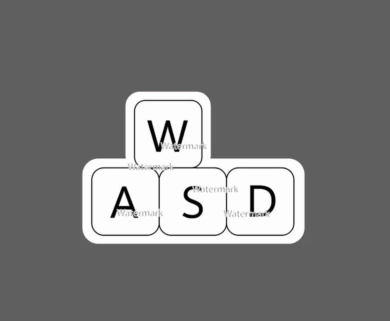 DOPASTICKER Gaming Keys Sticker Wasd Cpu Sticker Phone Sticker, Latop ...