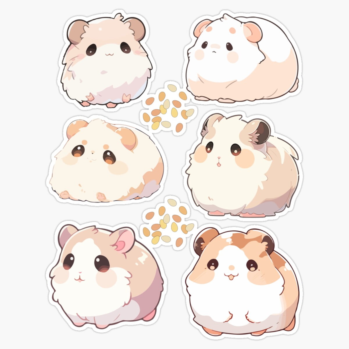 DOPASTICKER Gang Of Adorable Hamsters In A Pack Sticker, Phone Sticker ...