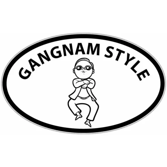 DOPASTICKER Gangnam Style Dance Dancing Oval Car Window Sticker Decal ...