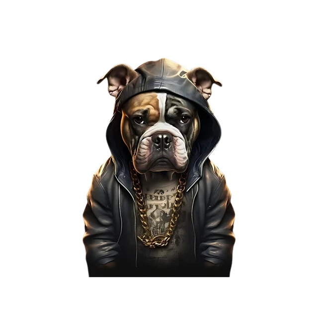 DOPASTICKER Ganster Dog Sticker Street Art Urban Edgy Hip Hop Grunge ...
