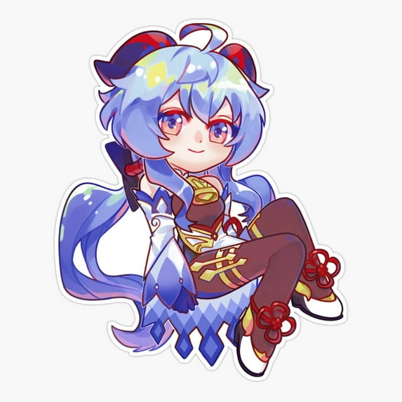 DOPASTICKER Ganyu Genshin Impact Sticker, Phone Sticker Water Bottle ...