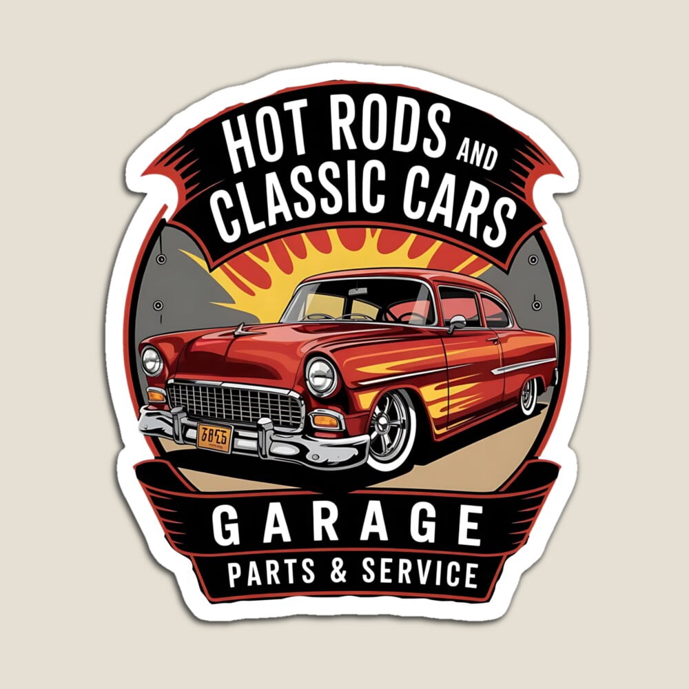 DOPASTICKER Garage Life - Street Rods - Classic Muscle Car - Street ...