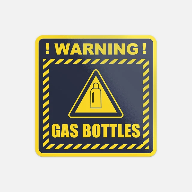 DOPASTICKER Gas Bottles Warning Sign Sticker Decal Phone Decal Water ...