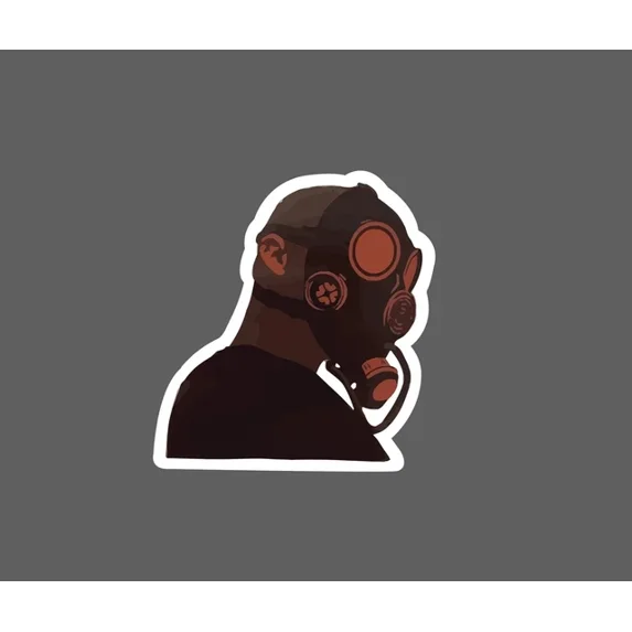 DOPASTICKER Gas Mask Sticker Toxic Caution Warning Danger Sticker Phone ...