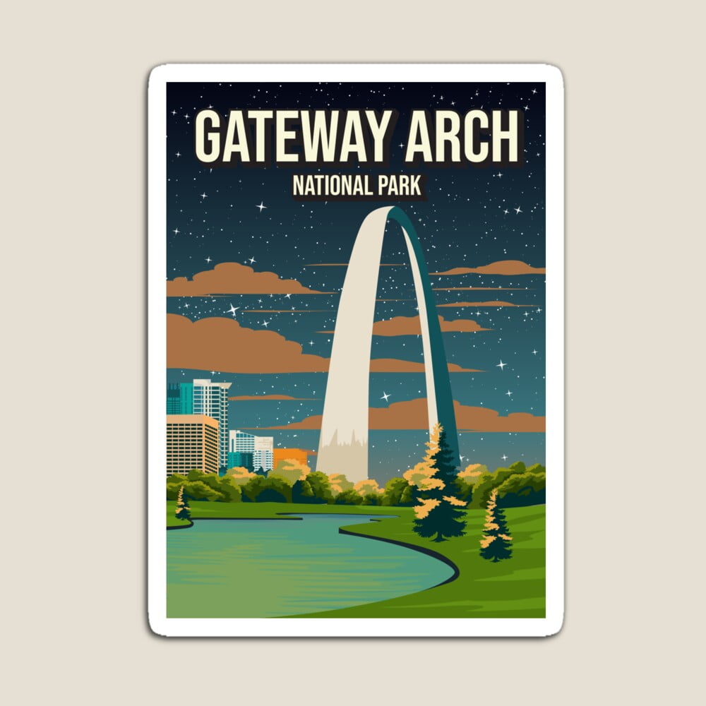 DOPASTICKER Gateway Arch National Park Poster Decorative Laptop, Phone ...