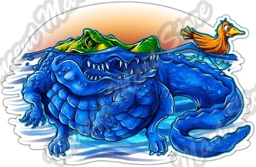 DOPASTICKER Gator Bird Crocodile Alligator Animal Car Sticker Decal ...