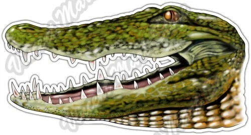 DOPASTICKER Gator Head Alligator Reptile Crocodile Car Sticker Decal ...