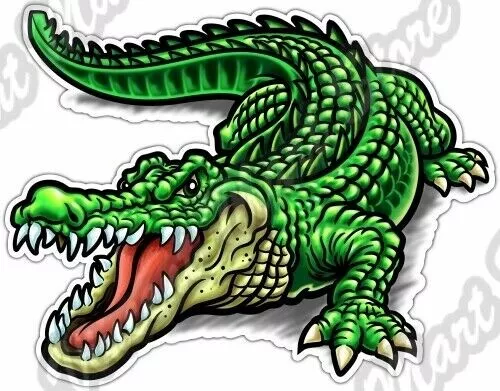 DOPASTICKER Gator Mascot Crocodile Alligator Car Car Sticker Decal ...