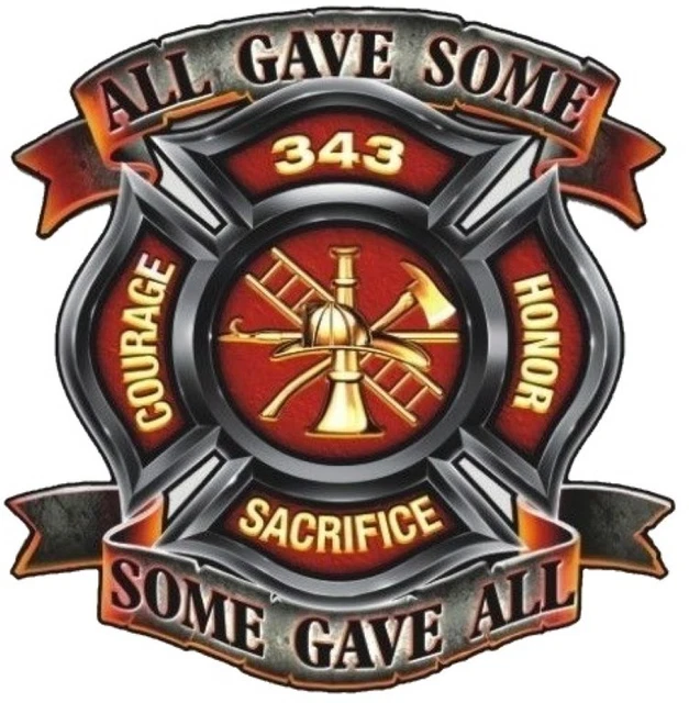 DOPASTICKER All Gave Some Some Gave All Firefighter Sticker Hard Hat ...