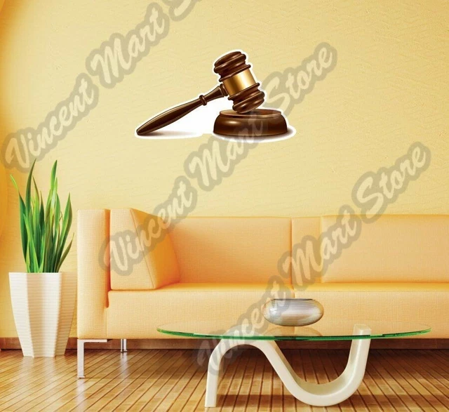 DOPASTICKER Gavel Judge Criminal Law Lawyer Wall Sticker Room Interior ...