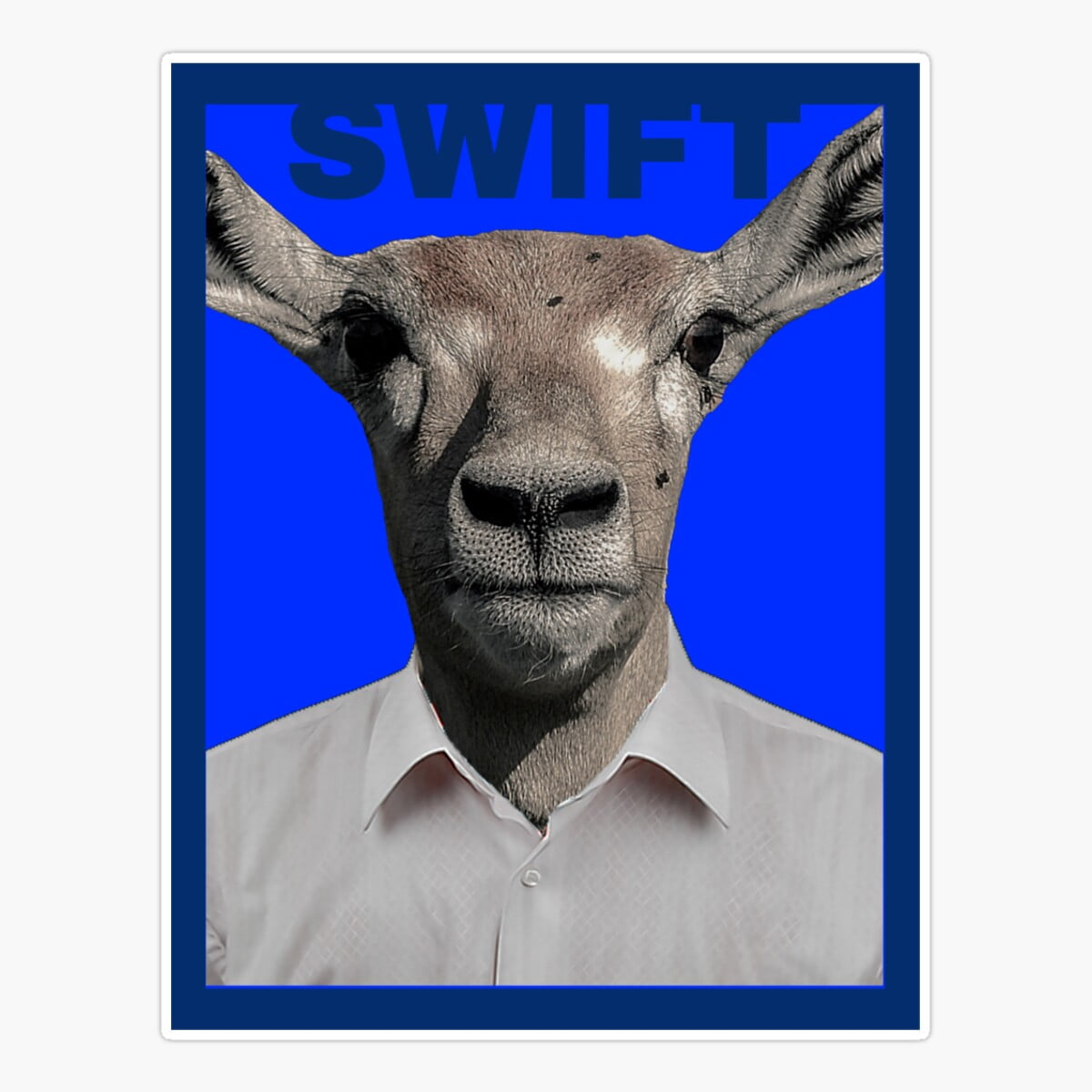 DOPASTICKER Gazelle Deer Head Portrait Art Sticker, Phone Sticker Car ...