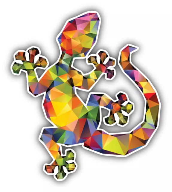 DOPASTICKER Gecko Geometric Sticker Decal Phone Decal Water Bottle ...