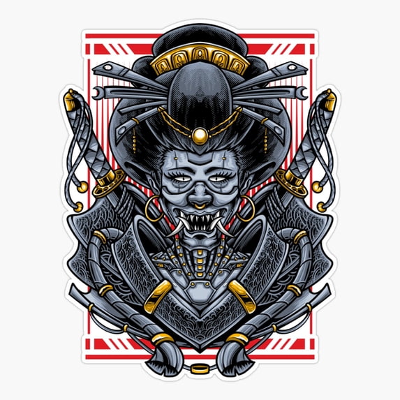 DOPASTICKER Geisha Sticker, Phone Sticker Car Stickers, Birthday Gift ...