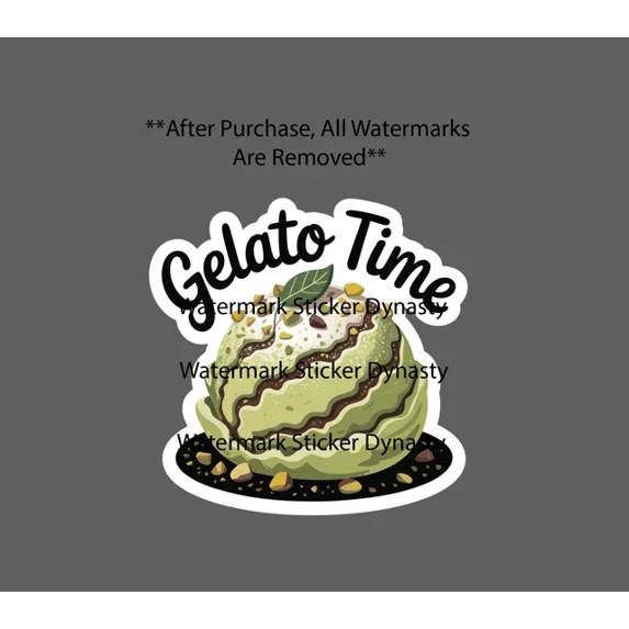 DOPASTICKER Gelato Time Sticker Quote Dessert Food Italy Italian ...