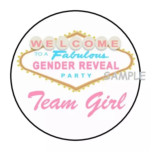 DOPASTICKER Gender Reveal Team Girl Stickers Baby Shower Phone Decal ...