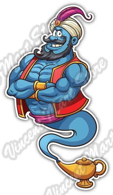 DOPASTICKER Genie Aladdin Lamp Cartoon Kids Gift Idea Car Sticker Decal ...