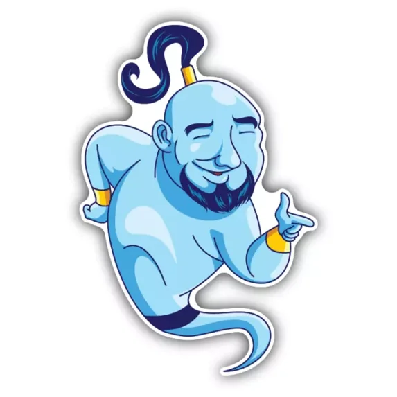 DOPASTICKER Genie Welcomes Cartoon Car Sticker Phone Decal Water Bottle ...