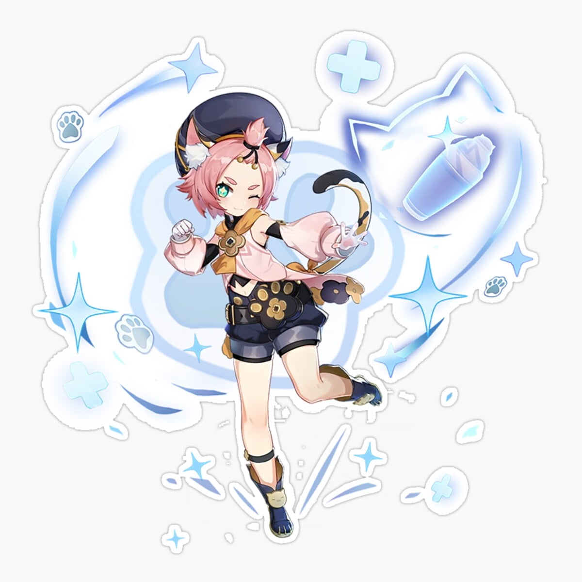 DOPASTICKER Genshin Impact, Diona Oicial Character Wish, Gacha Splash ...