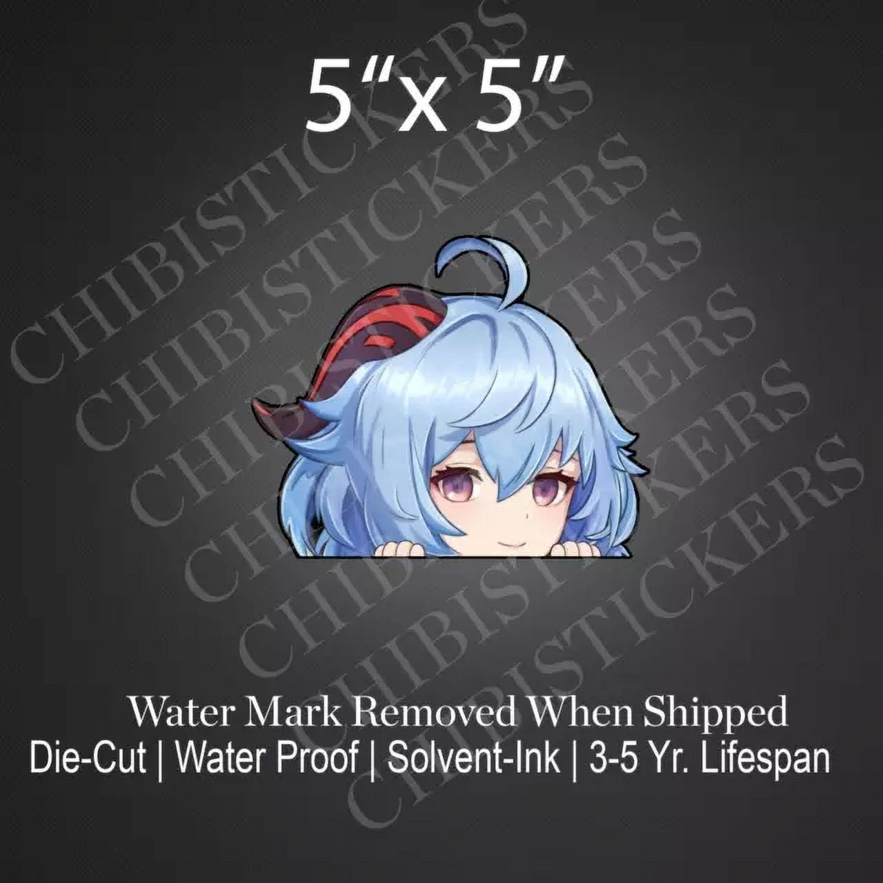 DOPASTICKER Genshin Impact Ganyu Chibi Wink Waterproof Sticker ...