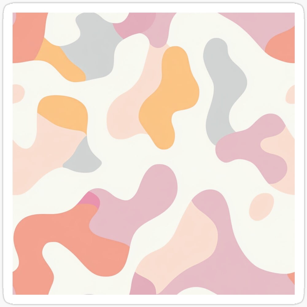 DOPASTICKER Gentle Harmony In Geometric Shapes Sticker Phone Decal ...