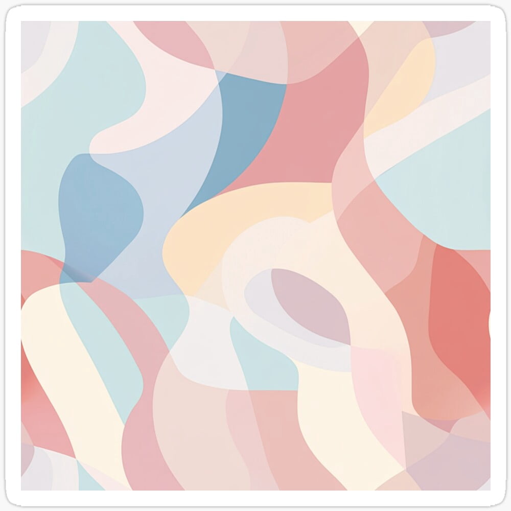 DOPASTICKER Gentle Harmony In Geometric Shapes Sticker Phone Decal ...
