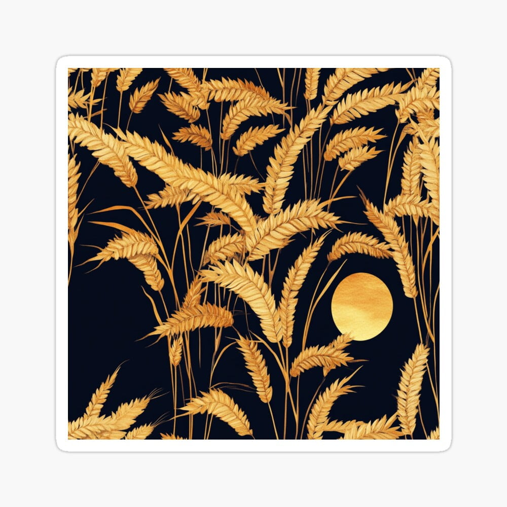 DOPASTICKER Gentle Wind On The Golden Ears Glossy Sticker Decorative ...