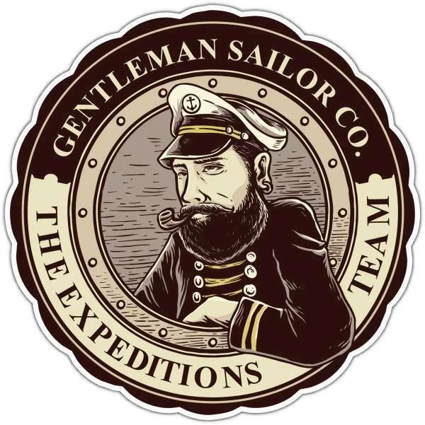 DOPASTICKER Gentleman Sailor Capitan Expeditions Team Car Window ...