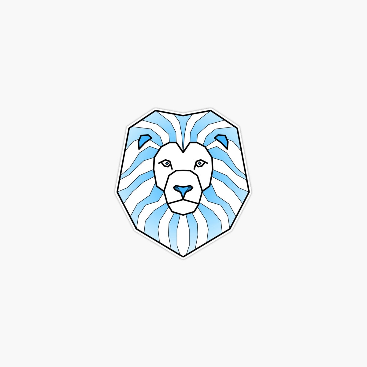 DOPASTICKER Geo-Lion (2) Sticker, Phone Sticker Car Stickers, Birthday ...