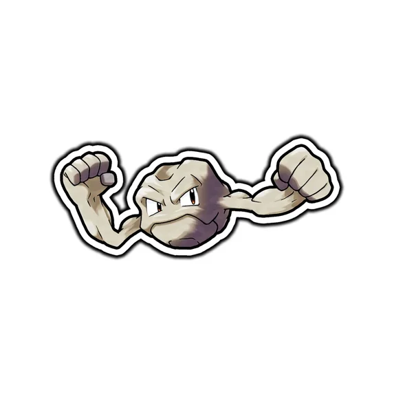 DOPASTICKER Geodude Sticker Decal Phone Decal Water Bottle Stickers ...