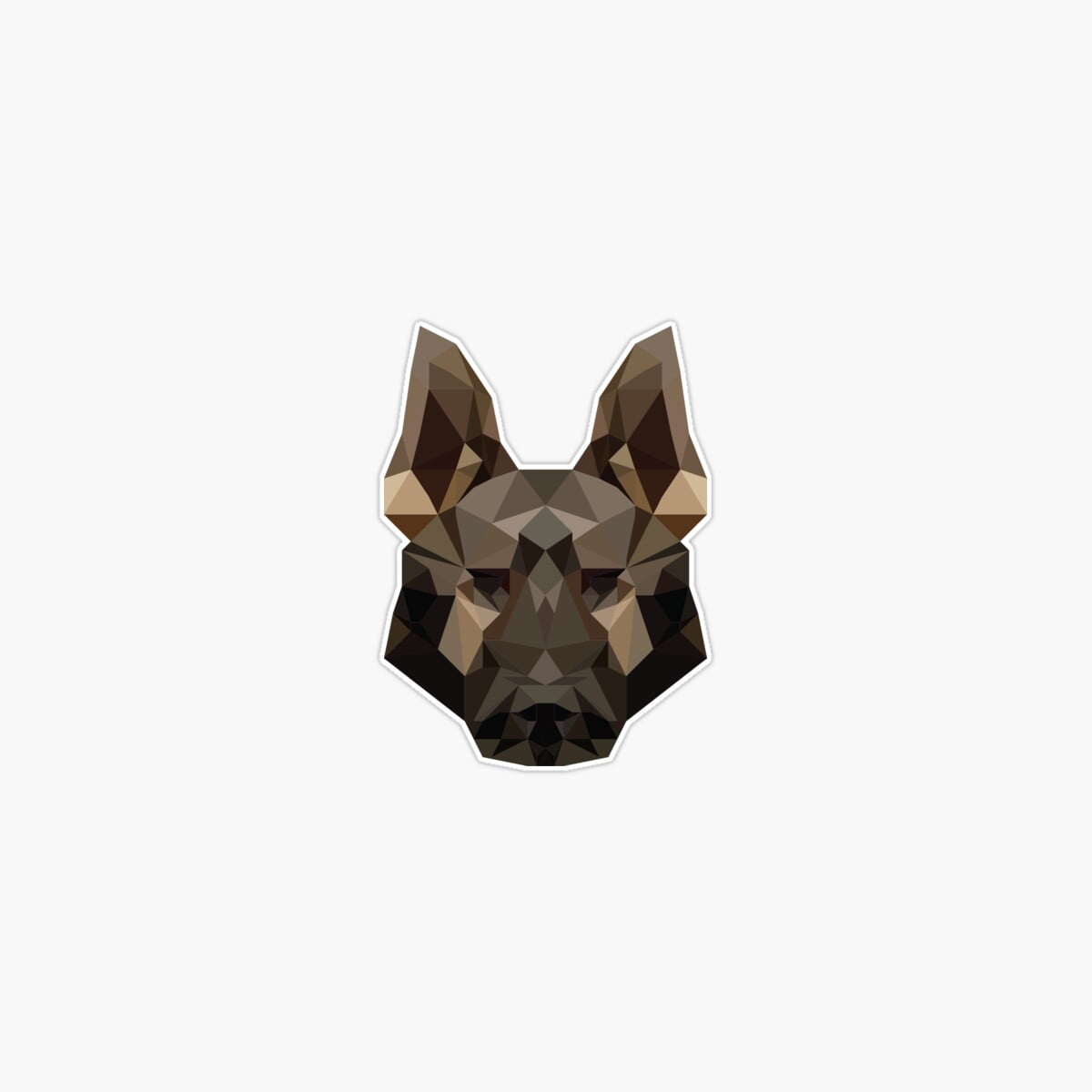 DOPASTICKER Geometric German Shepherd Sticker, Phone Sticker Car ...