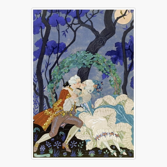 DOPASTICKER George Barbier, Secret Kiss Sticker, Phone Sticker Car ...