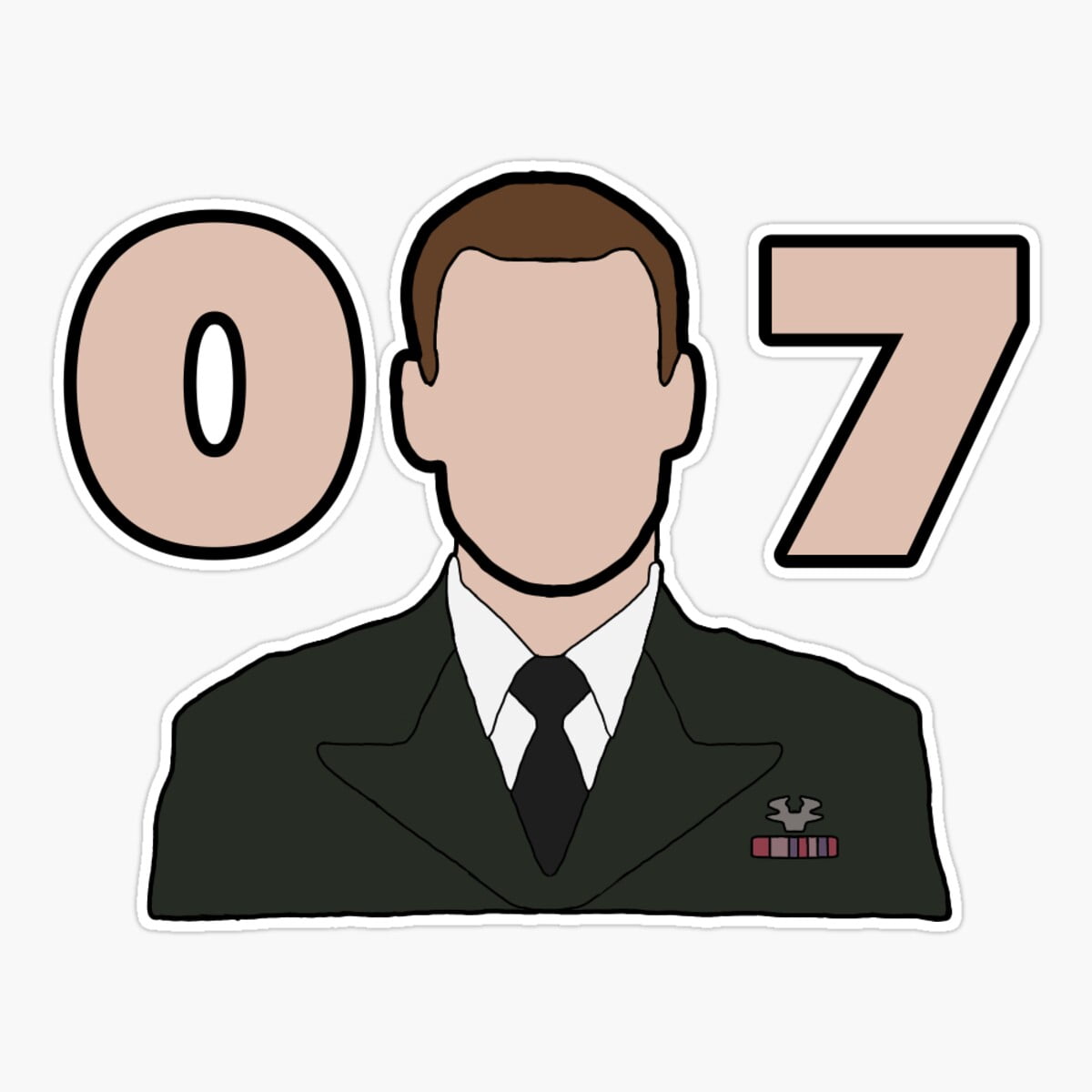 DOPASTICKER George O'Malley 007 Sticker, Phone Sticker Water Bottle ...