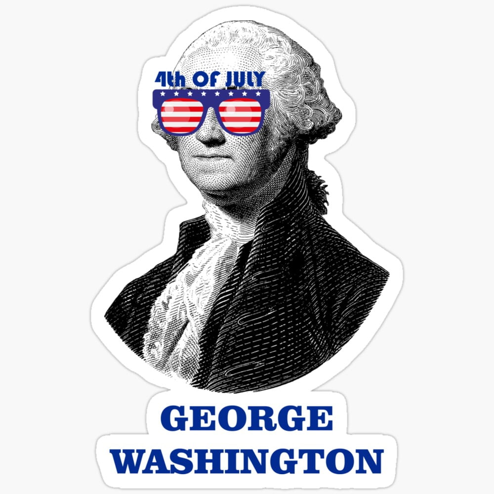 DOPASTICKER George Washington 4Th Of July 03 Sticker Fourth Of July ...