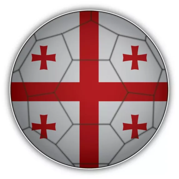 DOPASTICKER Georgia Flag Soccer Ball Sticker Decal Phone Decal Water ...