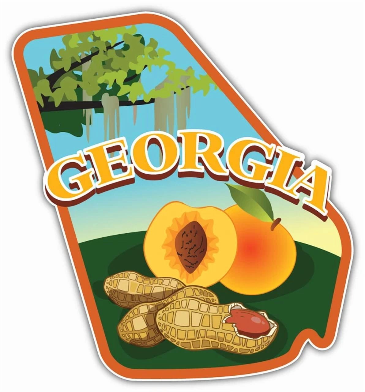 DOPASTICKER Georgia Usa State Emblem Sticker Decal Phone Decal Water ...
