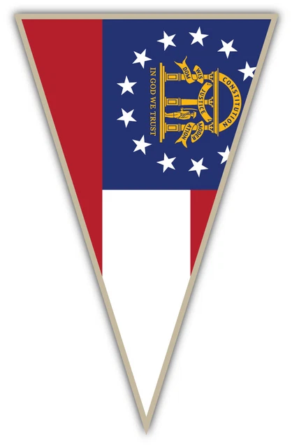 DOPASTICKER Georgia Usa State Flag Sticker Decal Phone Decal Water ...