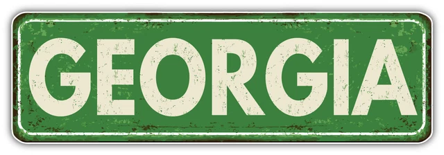DOPASTICKER Georgia Usa State Grunge Retro Emblem Car Sticker Phone ...