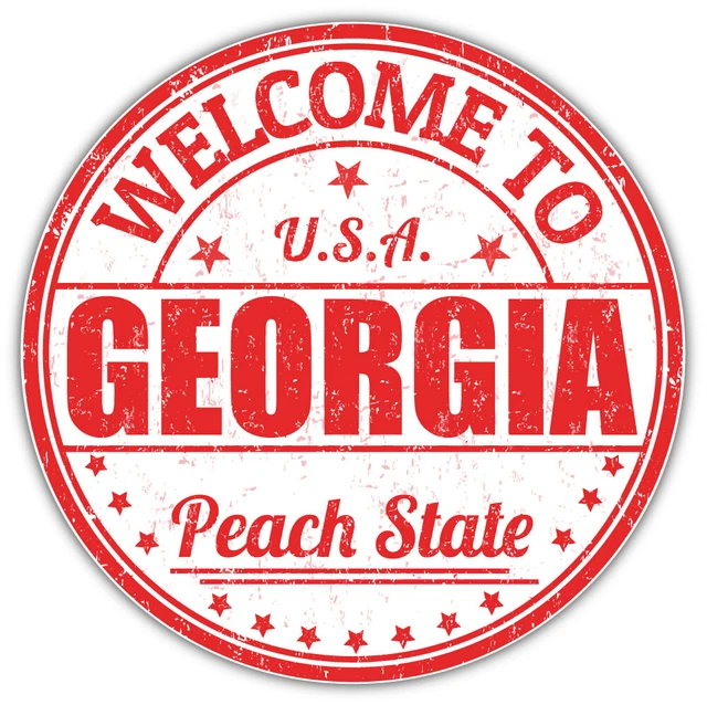DOPASTICKER Georgia Usa State Grunge Welcome Emblem Car Sticker Phone ...