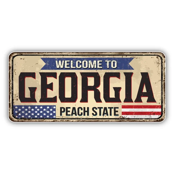 DOPASTICKER Georgia Usa State Retro Sticker Decal Gift You - Decorative ...