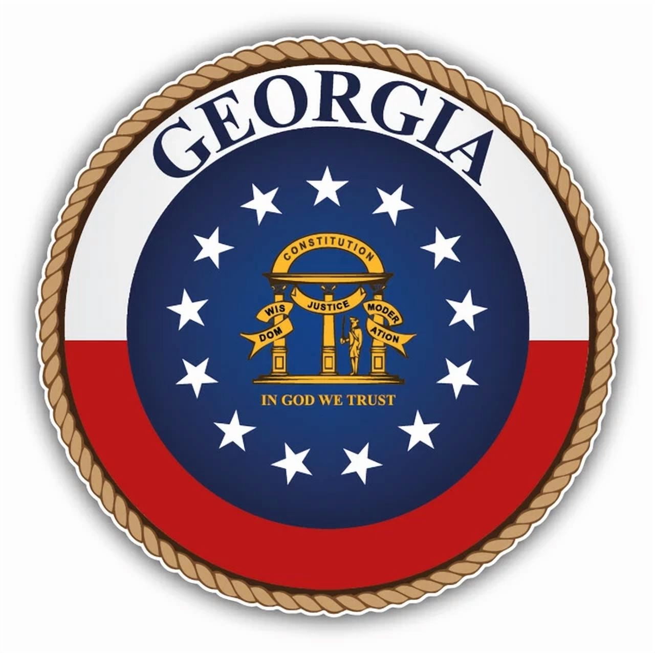 DOPASTICKER Georgia Usa State Seal Sticker Decal Phone Decal Water ...