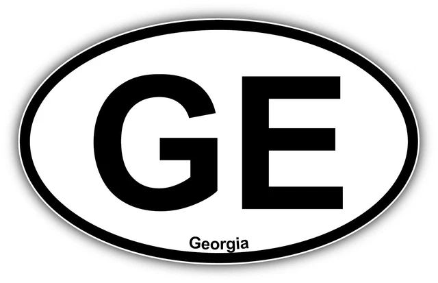 DOPASTICKER Georgia Vehicle Country Code Oval Car Window Sticker Decal ...
