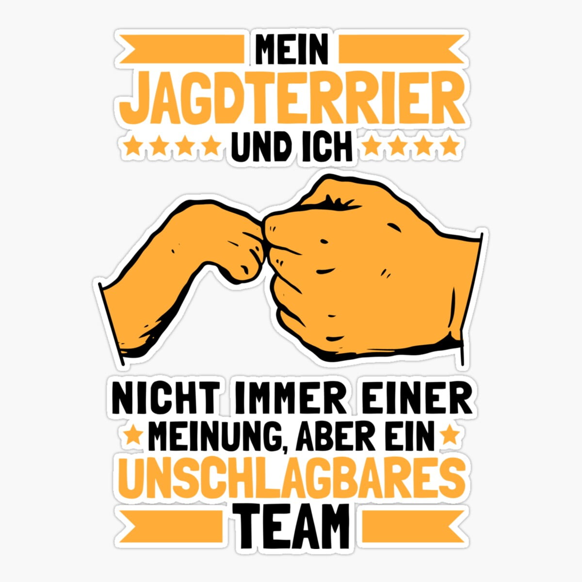 DOPASTICKER German Jagdterrier And Ich Jagdhund Git Sticker, Phone ...