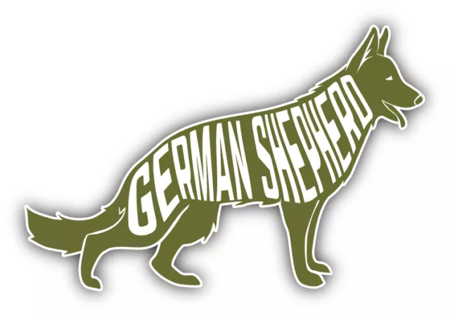 DOPASTICKER German Shepherd Breed Dog Silhouette Sticker Decal Phone ...