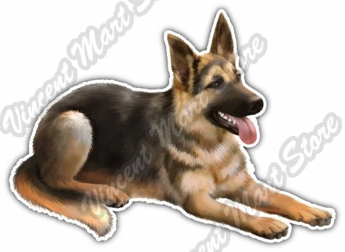 DOPASTICKER German Shepherd Dog Breed Pet K9 Car Window Sticker Decal ...