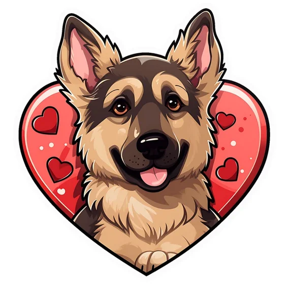 DOPASTICKER German Shepherd Dog Car Sticker Dogs Sticker Phone Sticker ...