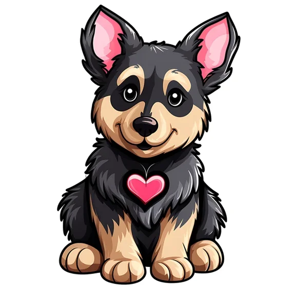 DOPASTICKER German Shepherd Dog Car Sticker Dogs Sticker Phone Sticker ...