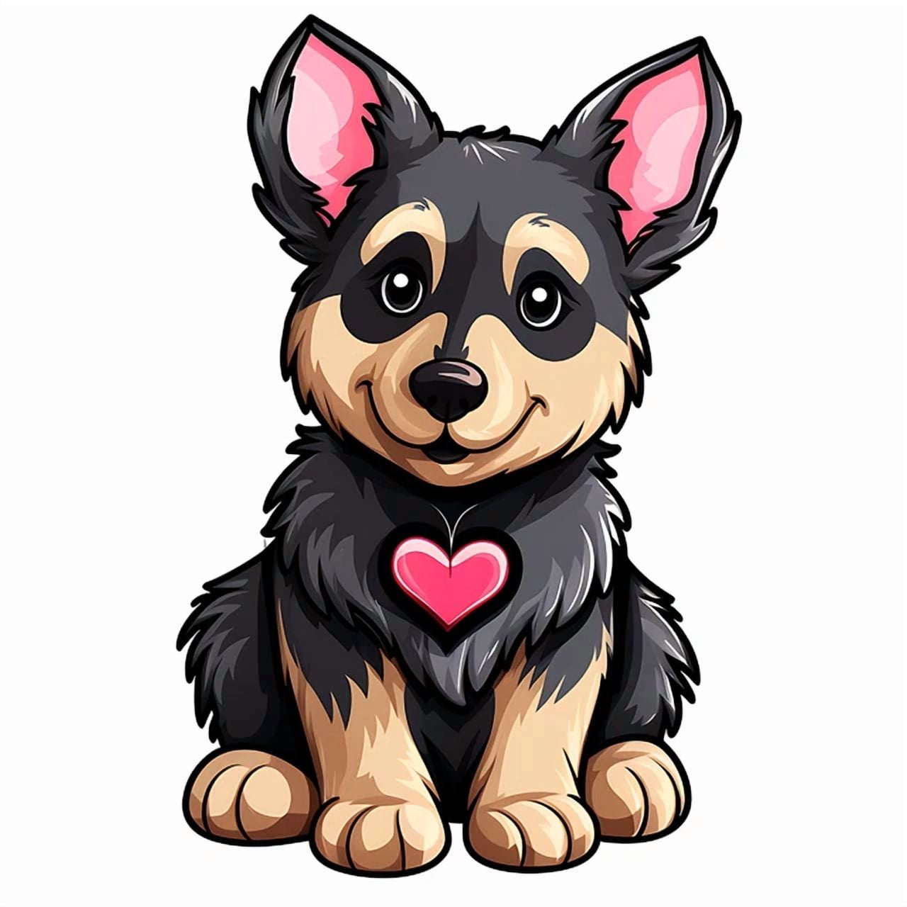 DOPASTICKER German Shepherd Dog Car Sticker Dogs Sticker Phone Sticker ...