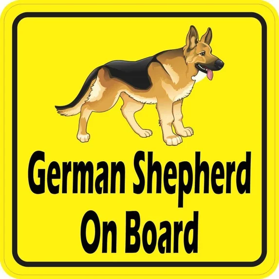 DOPASTICKER German Shepherd On Board Sticker Phone Sticker, Latop ...