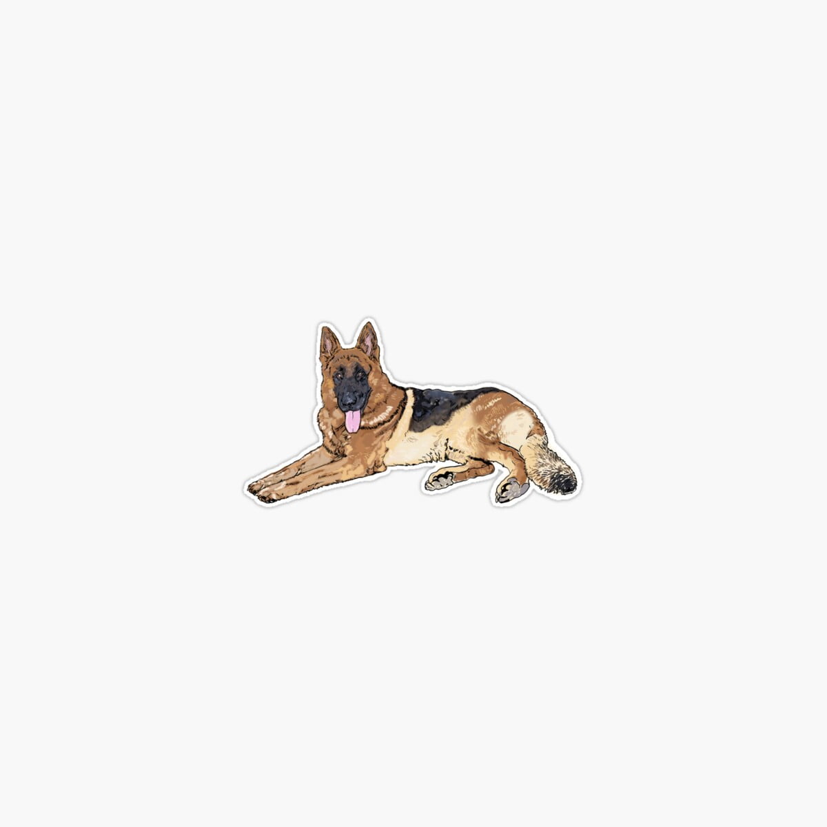 DOPASTICKER German Shepherd Sticker, Phone Sticker Car Stickers ...