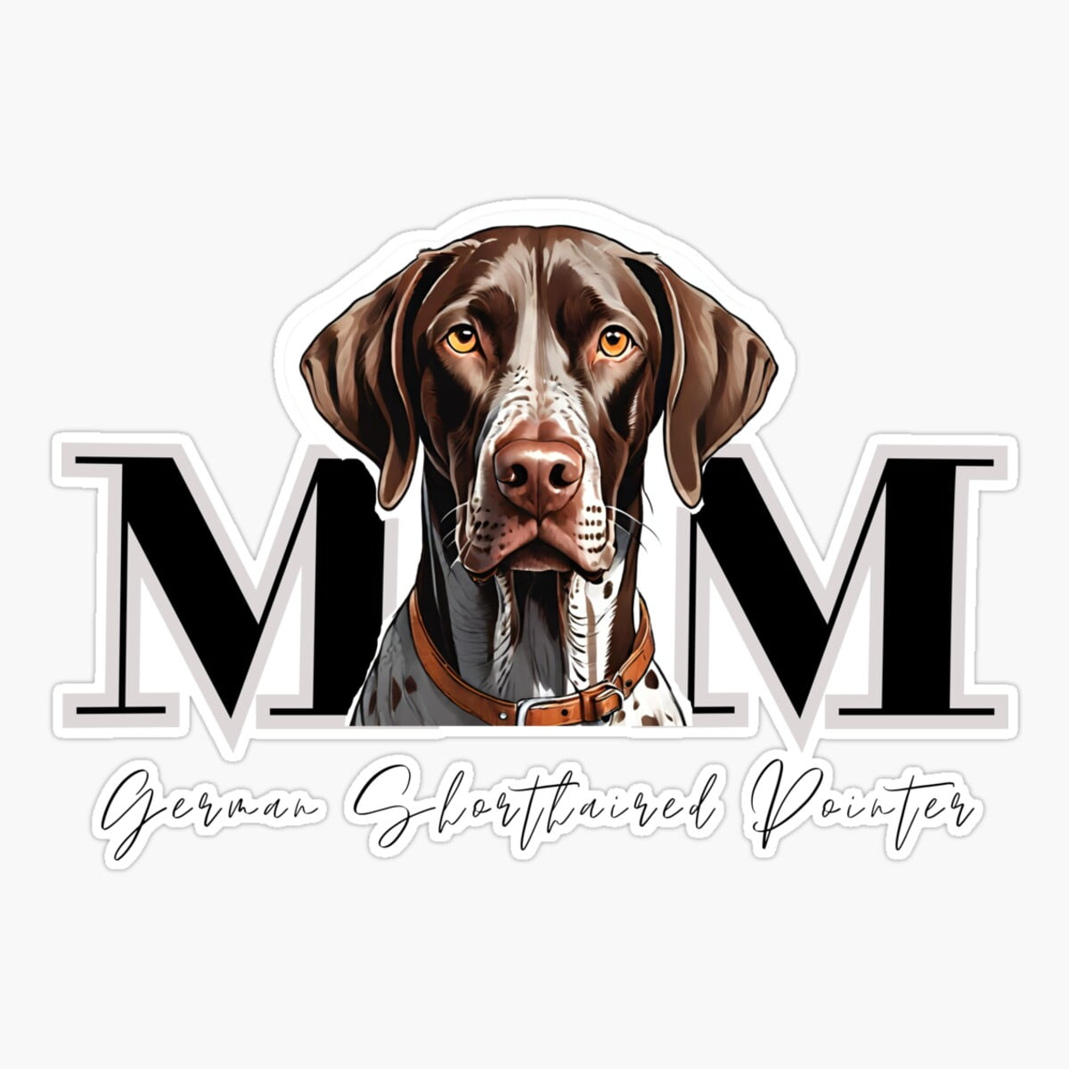 DOPASTICKER German Shorthaired Pointer Dog Mom Sticker, Phone Sticker ...